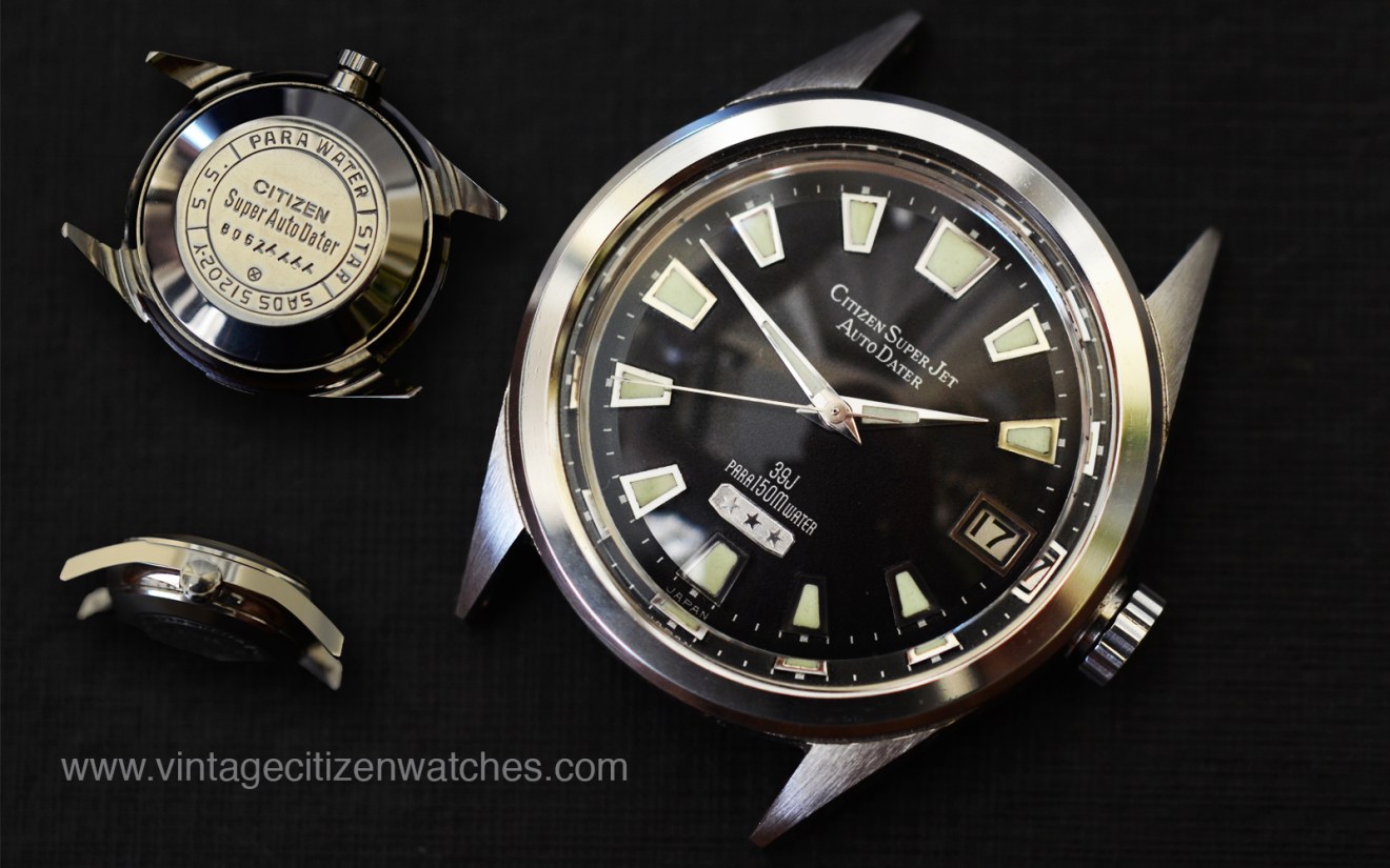 Citizen Super Jet Auto Dater X case – Vintage Citizen Watches